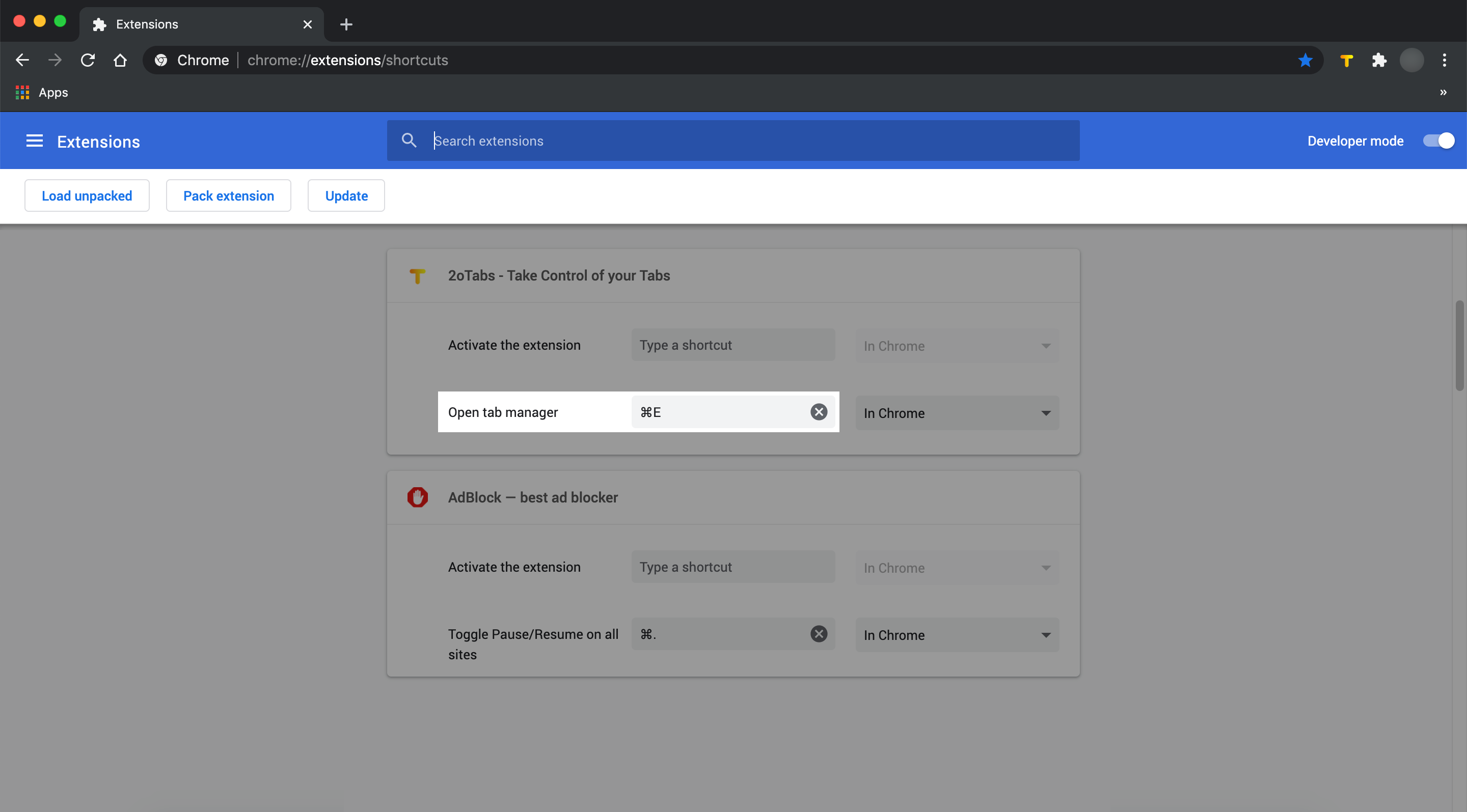 Save tabs to the group